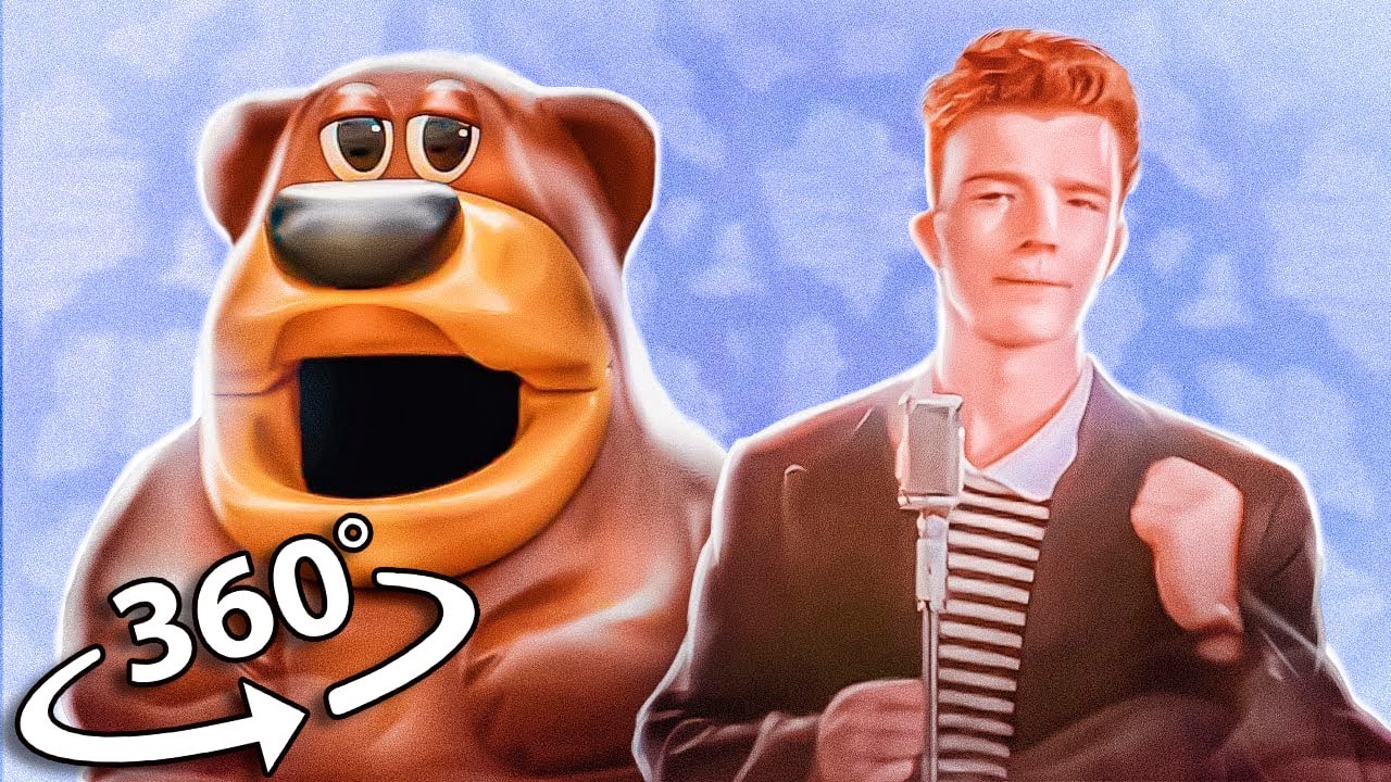 Freddy Fazbear Sings Never Gonna Give You Up | 360º VR - YouTube