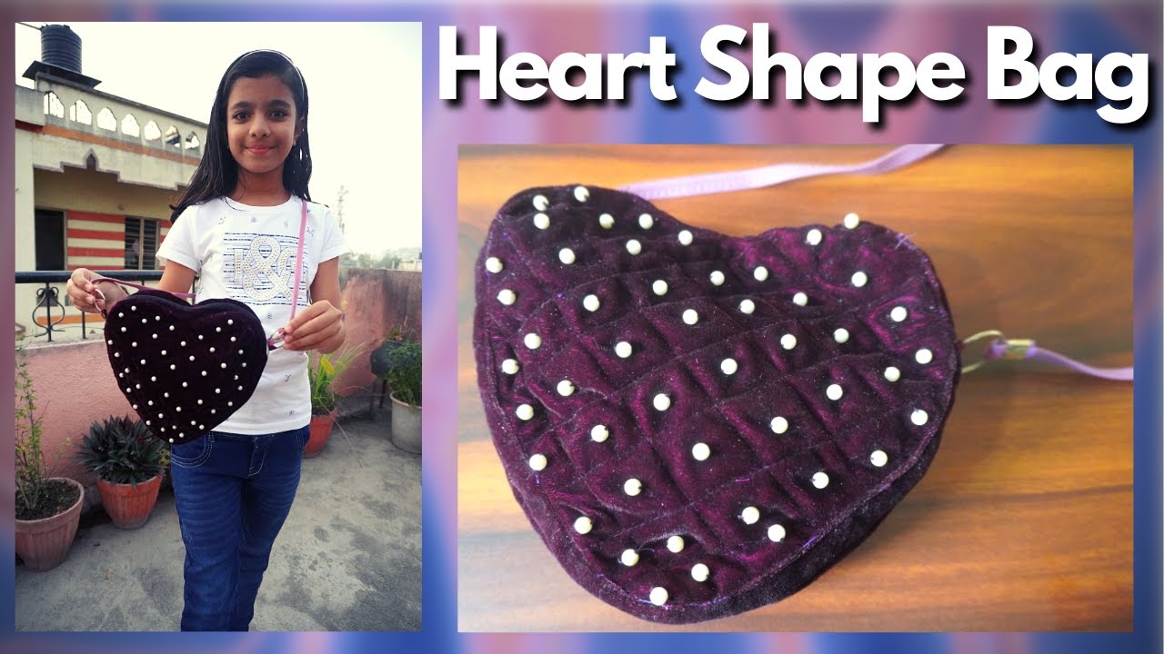 Heart Shaped Bag / Zipper Handbag | DIY Purse Bag - YouTube