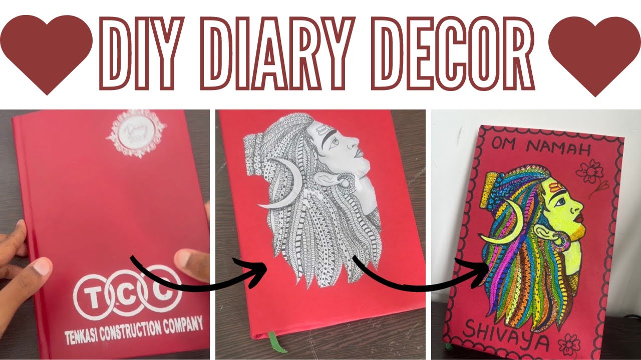 DIY diary decor || Simple diary decor || journal diary decor #trending ...
