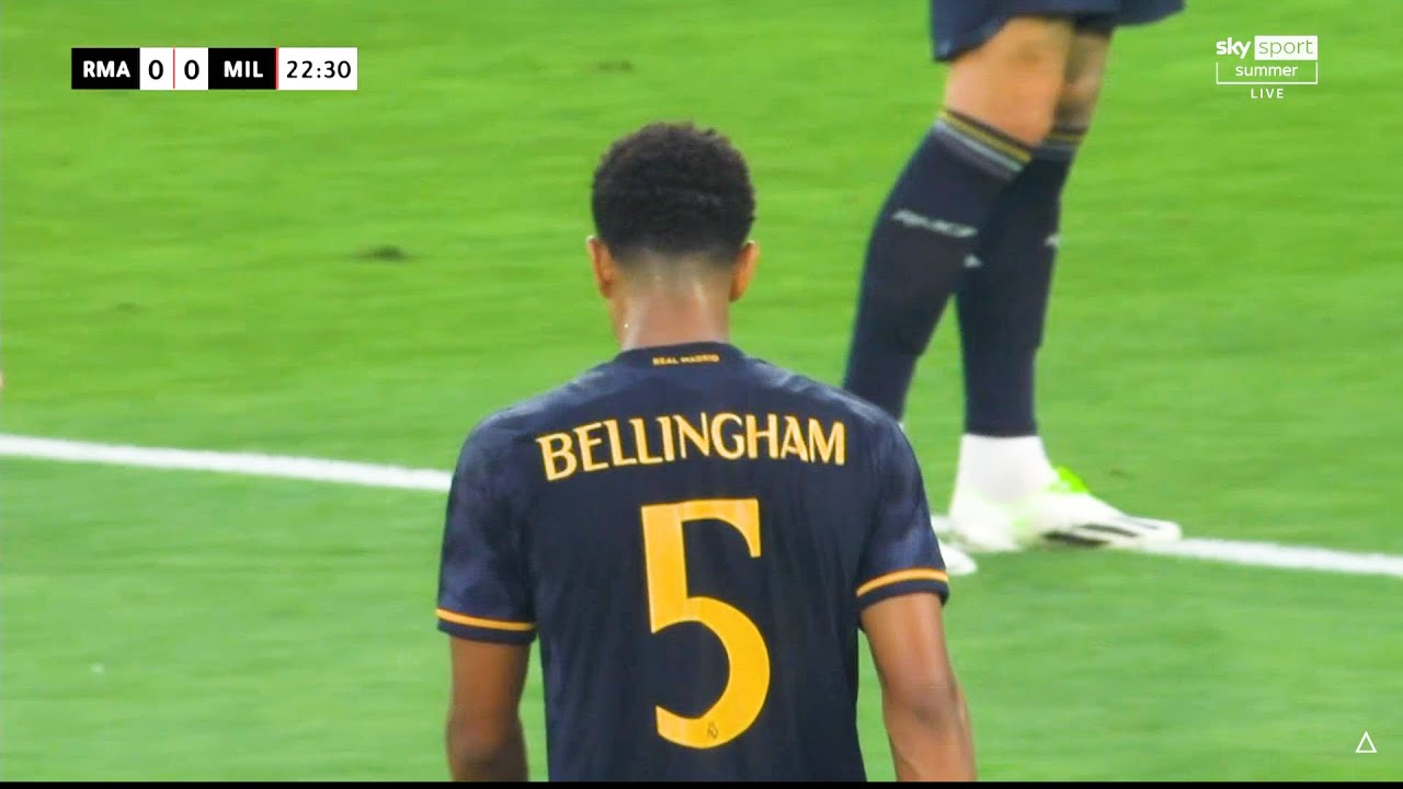 Jude Bellingham Debut for Real Madrid vs Ac Milan - YouTube