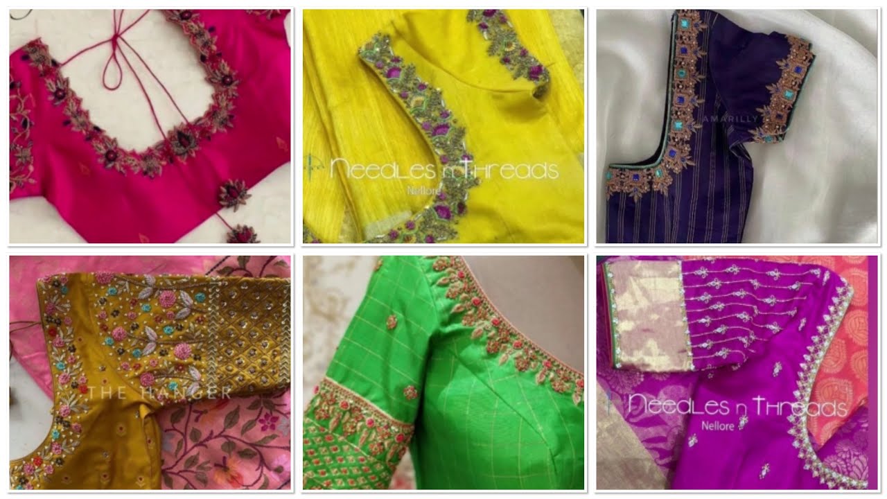 Maggam Work ll Designer Blouses ll Latest Trendy Designs - YouTube