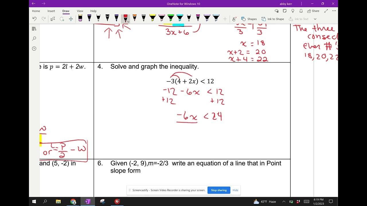 Algebra 1 Semester 1 Final Study Guide Video - YouTube