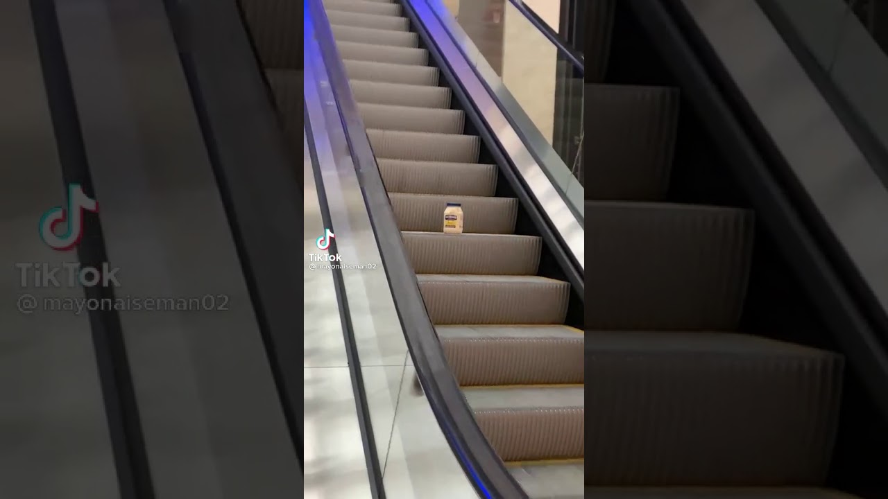 Jar of Mayo riding an escalator. - YouTube