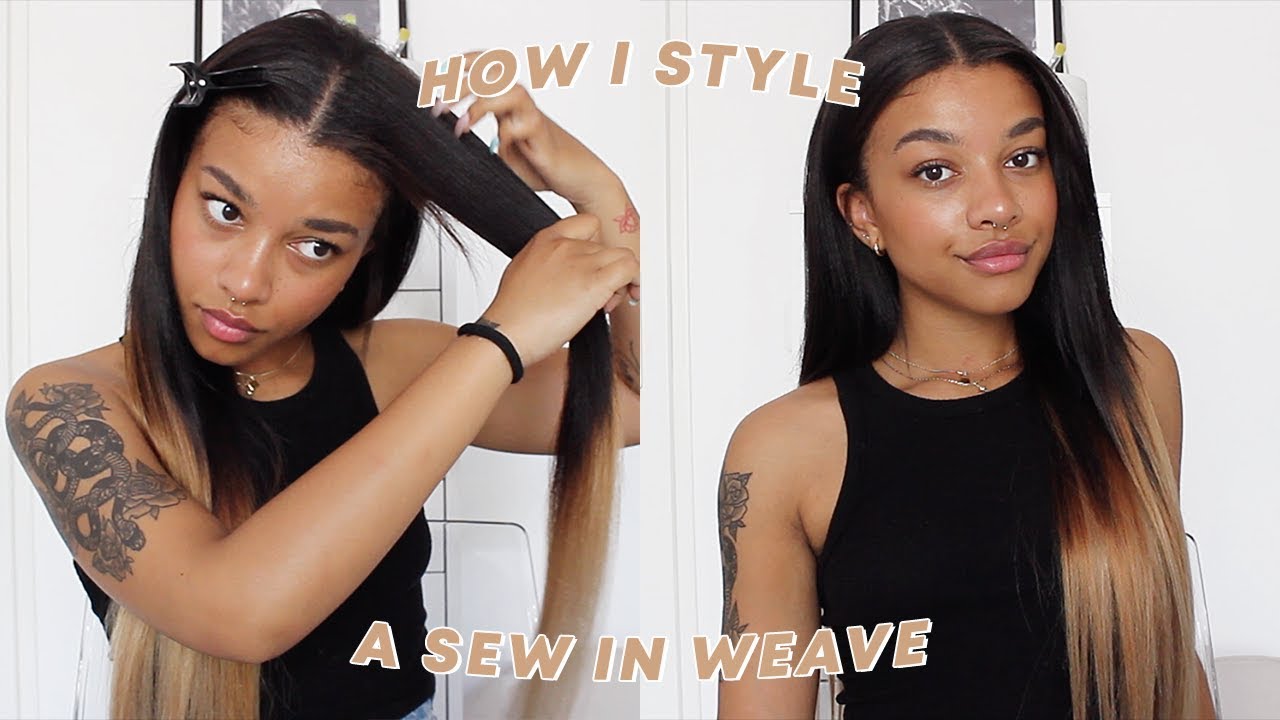 how i style a sew in weave. | ft. allove hair on aliexpress - YouTube