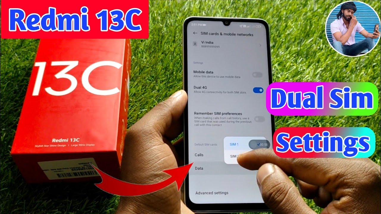 redmi 13c dual sim call setting, redmi 13c dual sim network problem ...