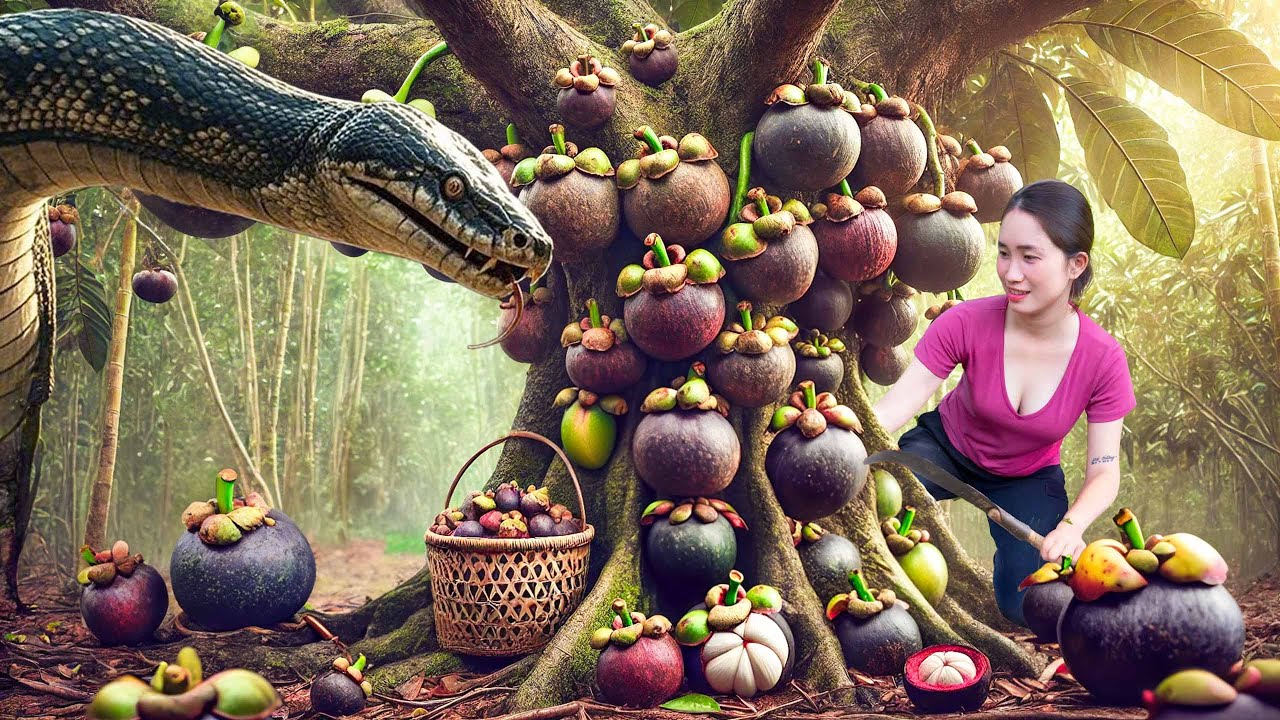 Amazing - Harvesting Mountain mangosteen fruit & Selling at Market,The ...