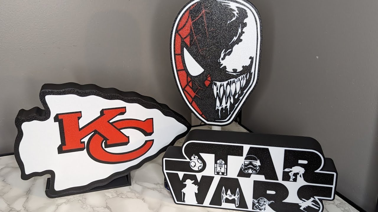 Custom 3D Printed Light Boxes - YouTube