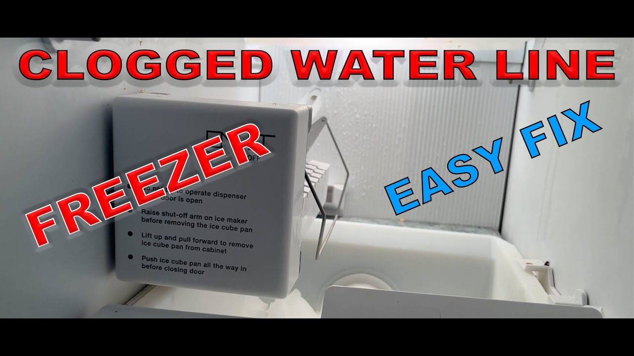 Ice maker water line clogged freezer refrigerator frozen how to ...