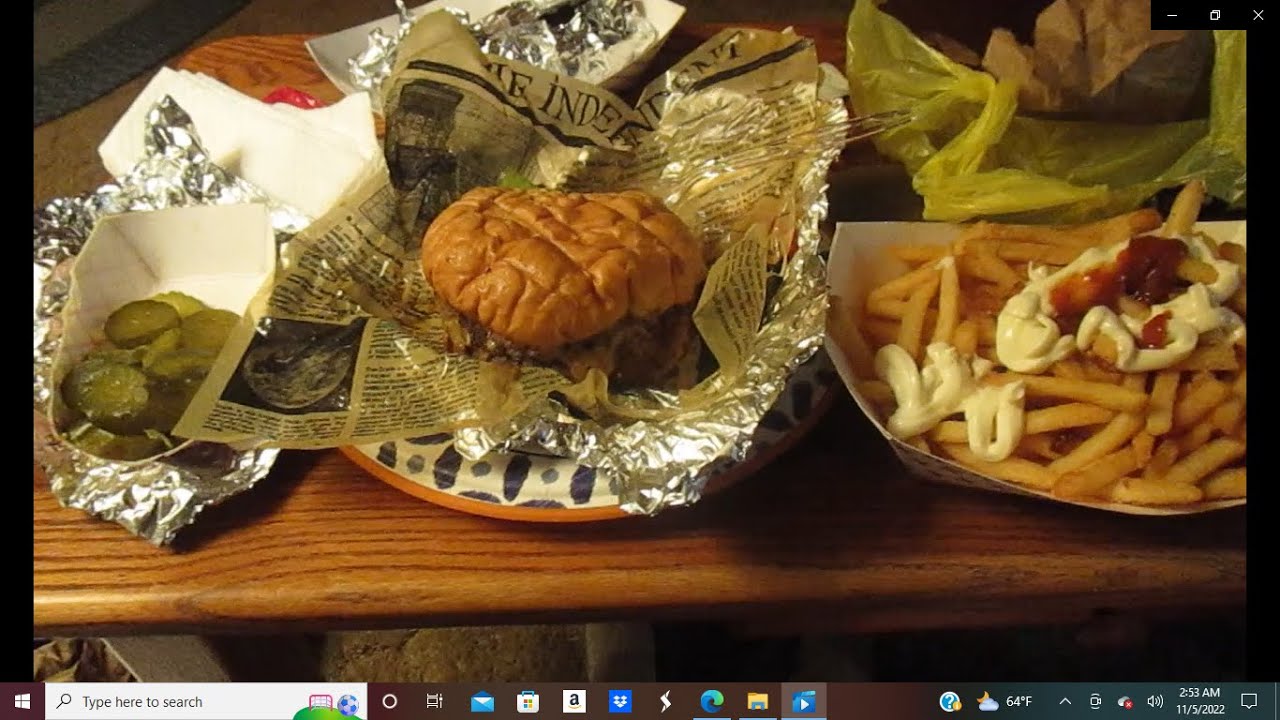 Trying A Quadruple Smash Burger & A Full Basket Of Fries From Burgers ...