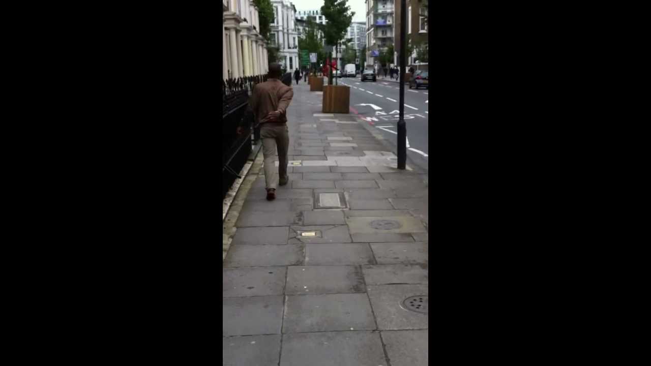 Pedestrian Walking with amazing arm swing swagger - YouTube