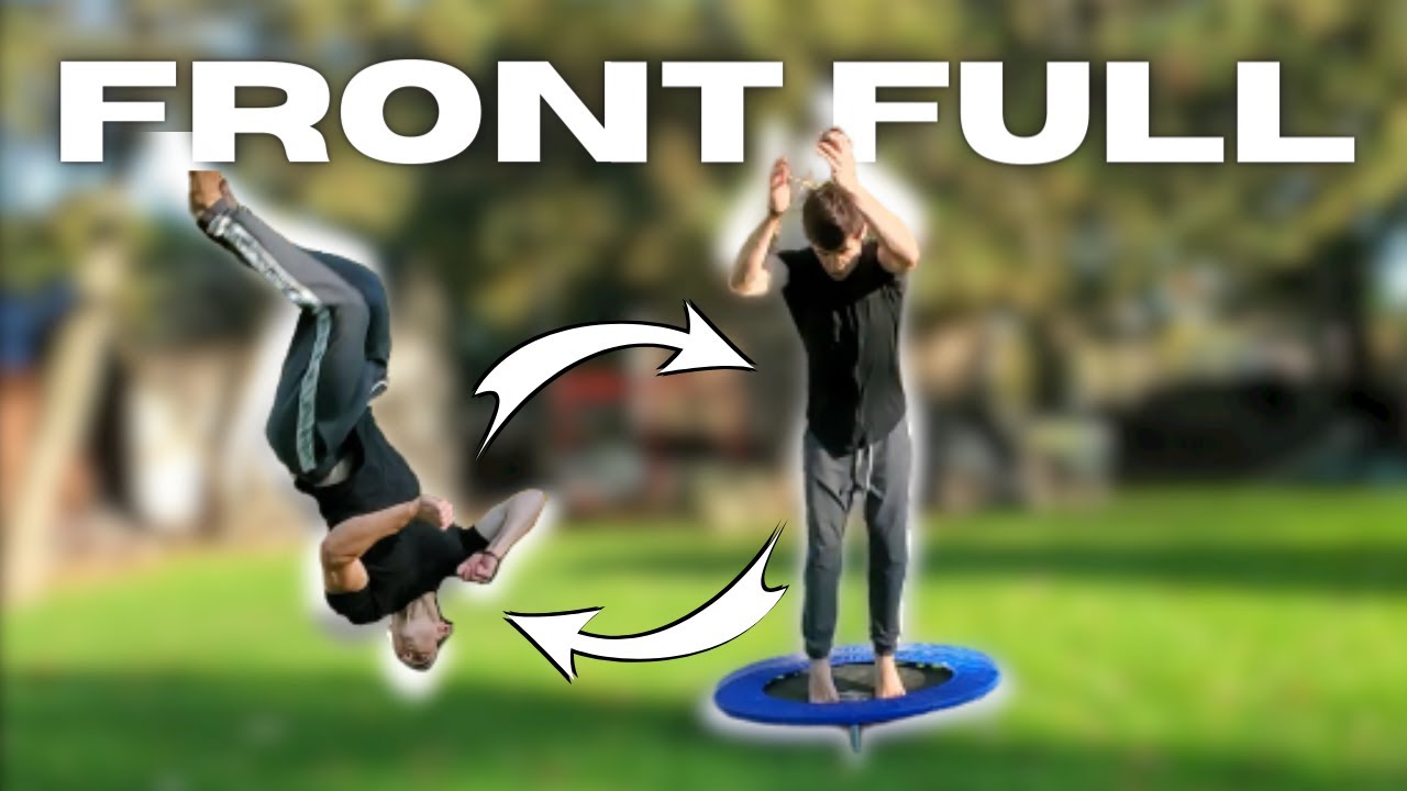 Learning How To FRONT FULL | Front Flip 360 Progression - YouTube
