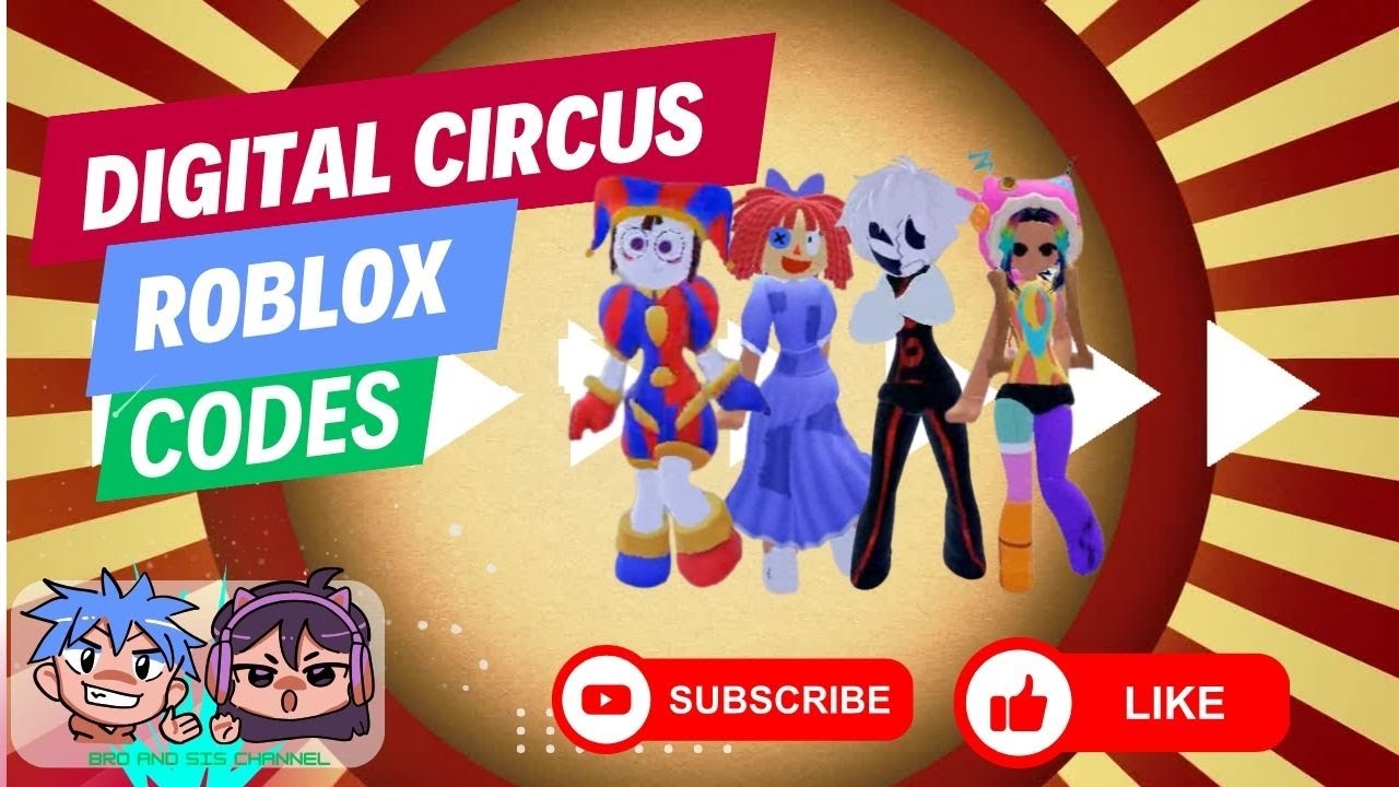 DIGITAL CIRCUS ROBLOX CODES ! #digitalcircus #roblox #robloxcodes # ...