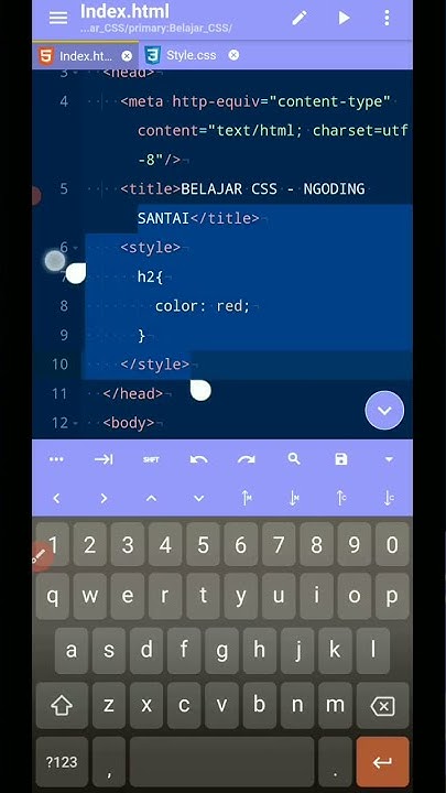 Cara Menghubungkan CSS ke File HTML #shorts #cssdasar #belajarcss # ...