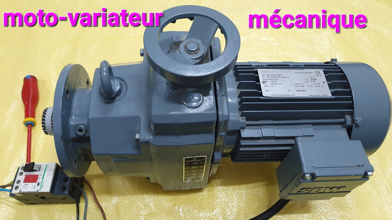 Connexion et Caractéristique du moto-variateur mécanique # variateur de ...