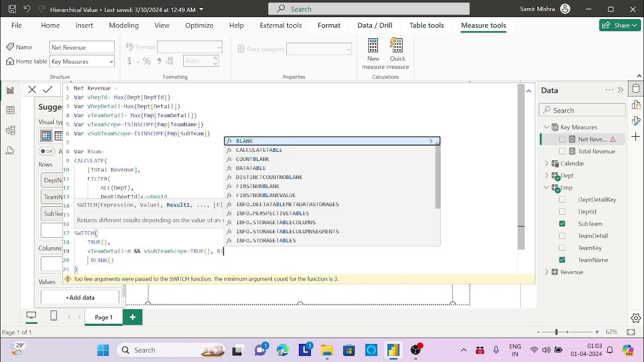 Hierarchical Handling of Power BI Measures using DAX Part 2 - YouTube