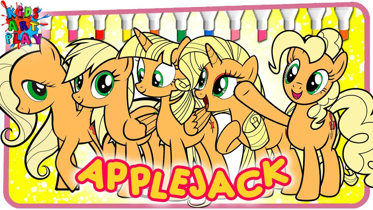 MLP My Little Pony All Ponies As Applejack Color Swap coloring pages ...