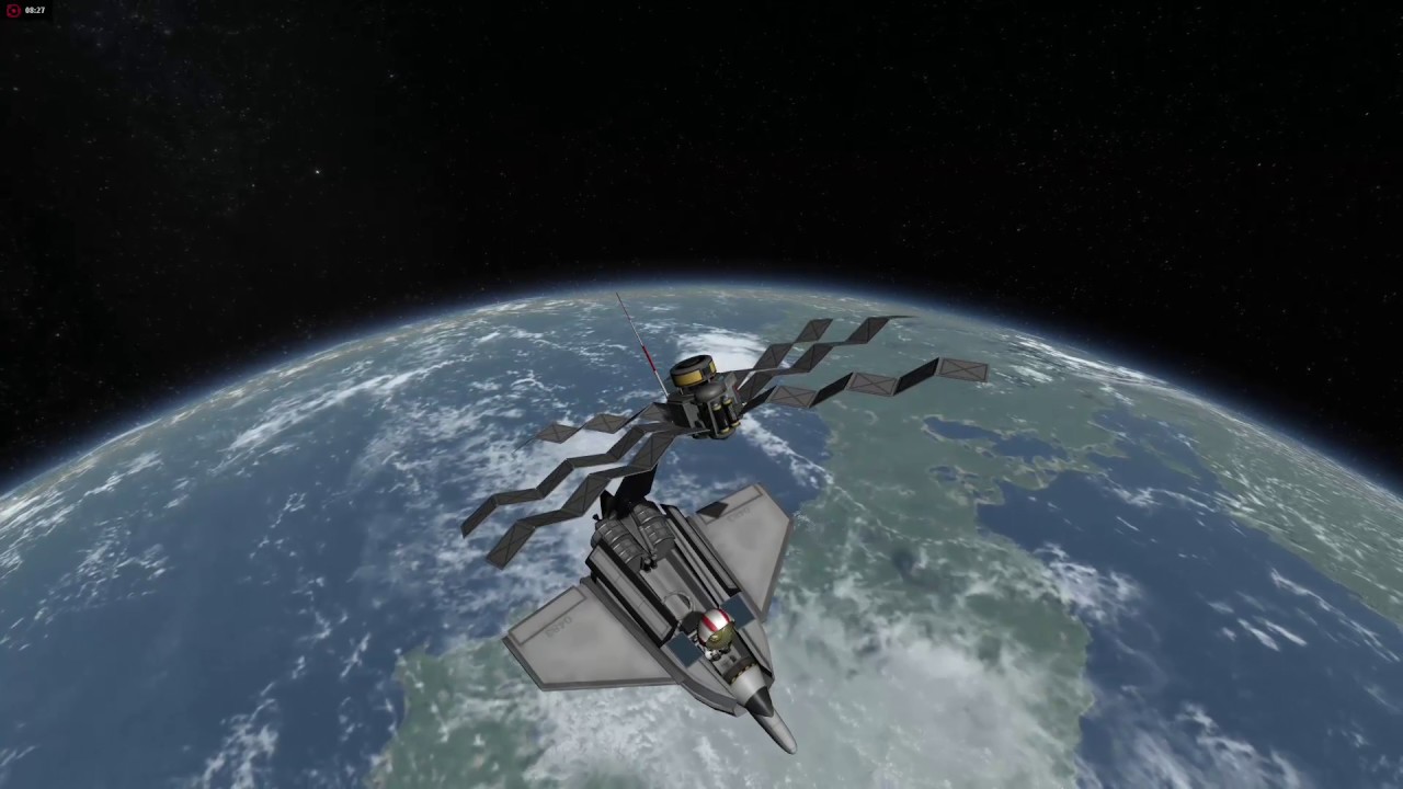 Kerbal Space Program very small shuttle "Shatal T" - YouTube