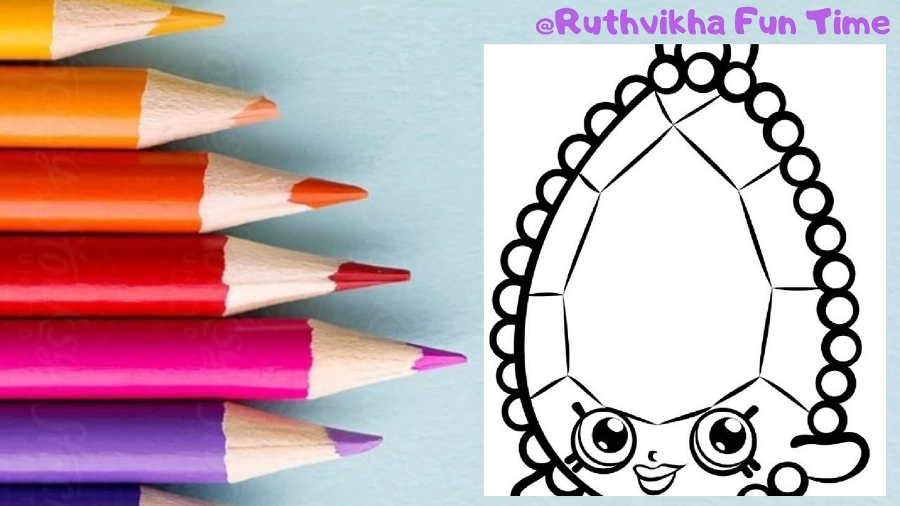 Glitter Shopkins Brenda Brooch Coloring Page For Kids || Art for Kids ...