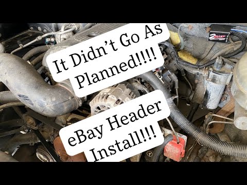 Part 1 of installing the EBay headers on my Silverado! - YouTube