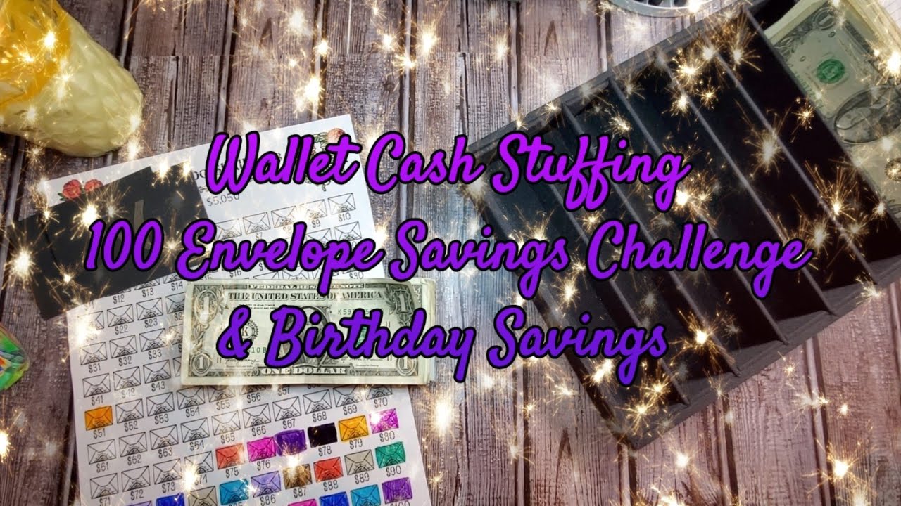 Wallet Cash Stuffing 🧛🏻‍♀️ 100 Envelope Savings 🦇 Birthday Challenges🎃 - YouTube