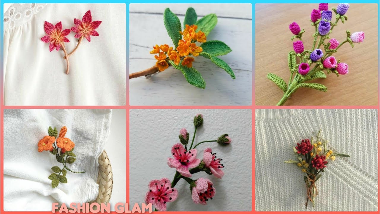 New Styles Of Wild Flower Crochet Brunch Brooches And Corsage Pattern ...