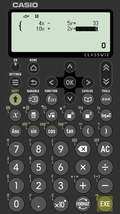 Solving Linear Simultaneous Equations With Two Unknowns On A #Casio #Classwiz fx-991CW # ...