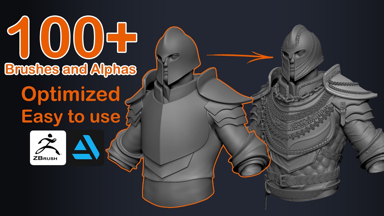 100+ High-Quality ZBrush Brushes & Alphas for Belts, Chains, Trims ...