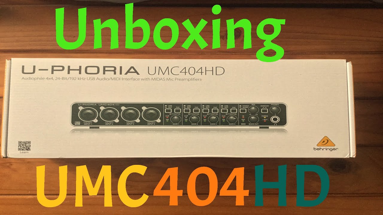 Behringer UMC404HD Unboxing - Audio Interface - YouTube