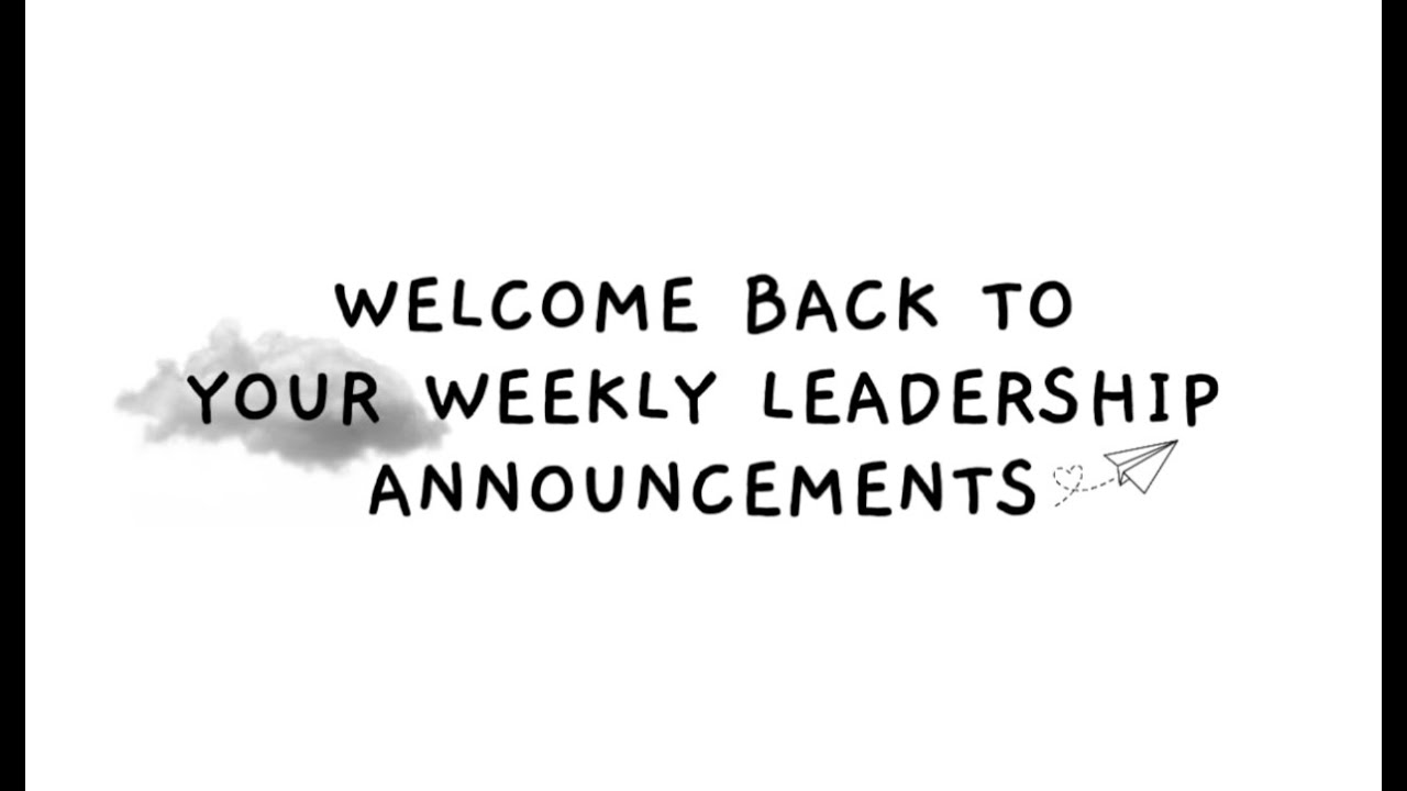 Leadership Announcements 10/17 - YouTube