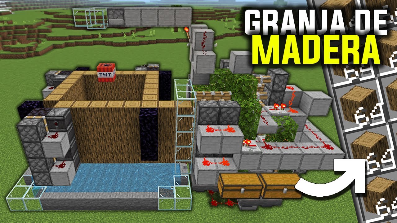 GRANJA de MADERA ¡AUTOMÁTICA! para Minecraft Bedrock 1.21 - YouTube