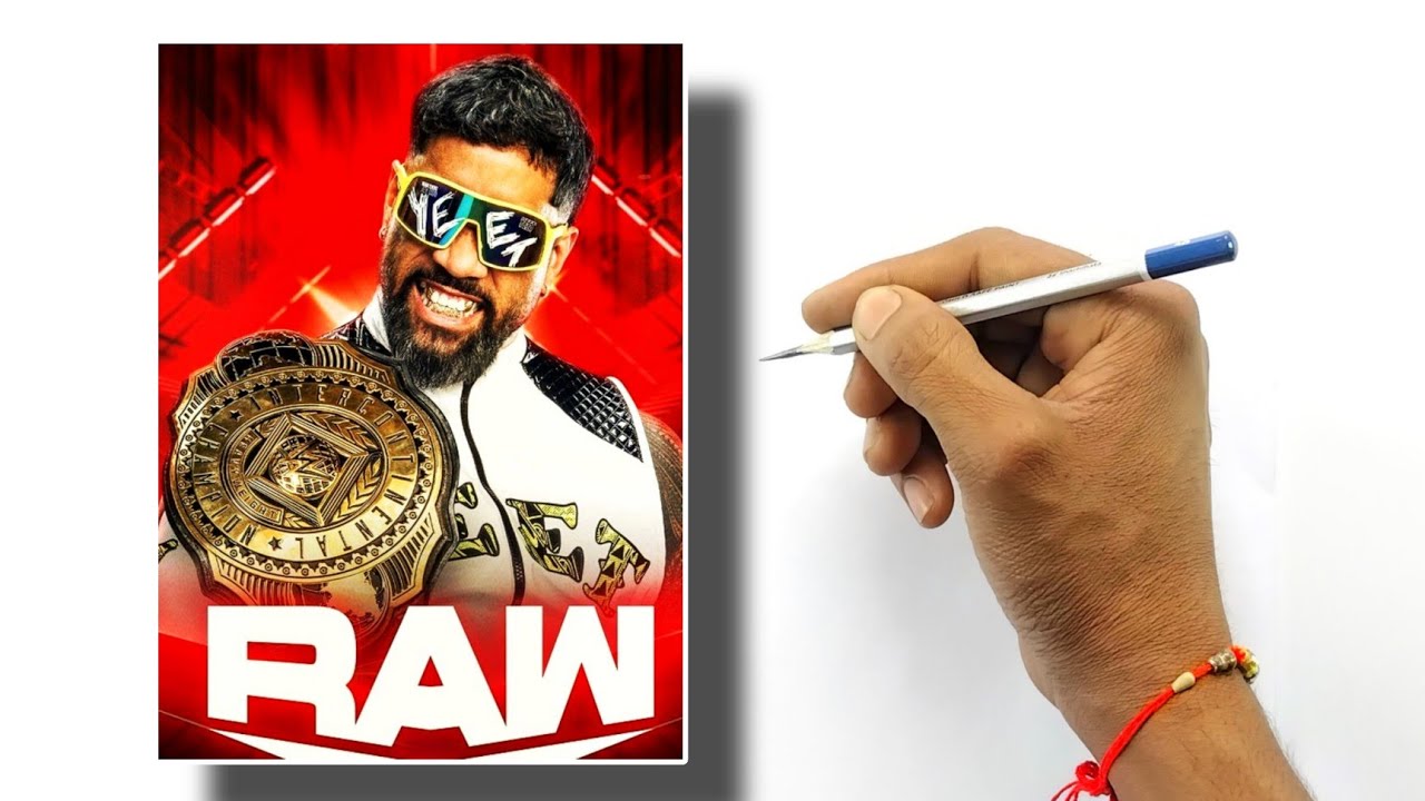 WWE Wrestler Jey Uso drawing, Step by step, Shading Tutorial - YouTube