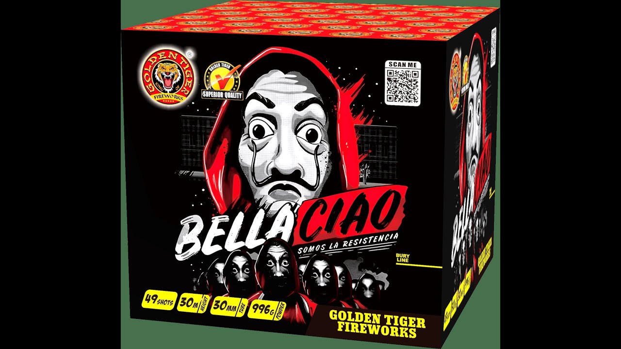 BELLA CIAO -49 shot 30mm 1.3G Barrage by Golden Tiger Fireworks ...