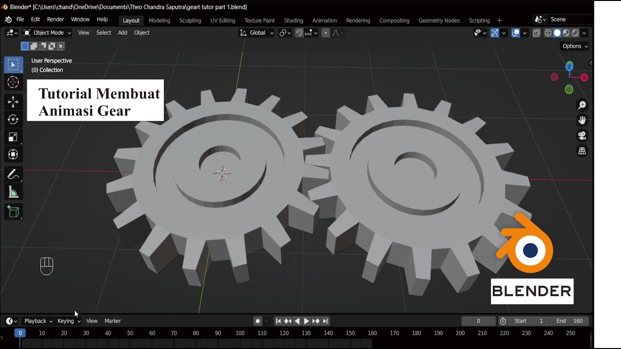 Tutorial Menganimasikan Gear | Blender 3.4 - YouTube