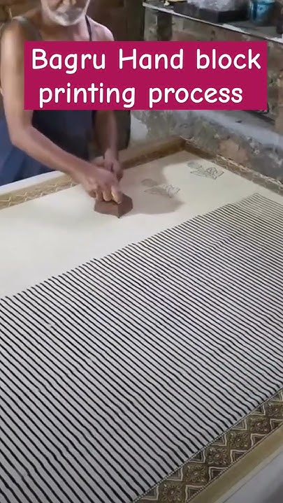 Bagru Hand block printing process.||wooden blocks printing||.|Bagru printing| #cotton - YouTube