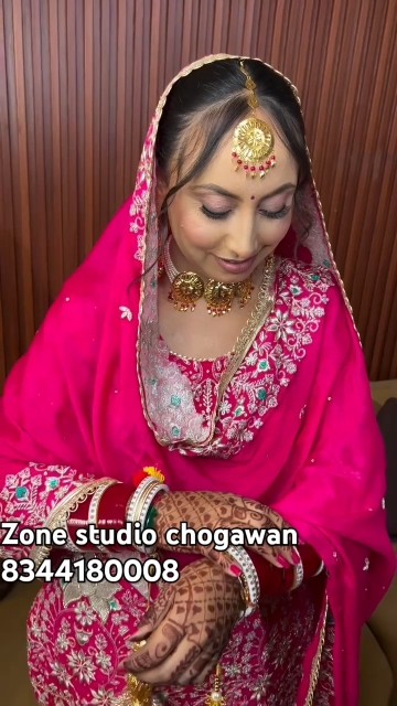 😍Bridal makeover 👰 💄 💅 zone studio chogawan #shorts #nirvairpannu # ...