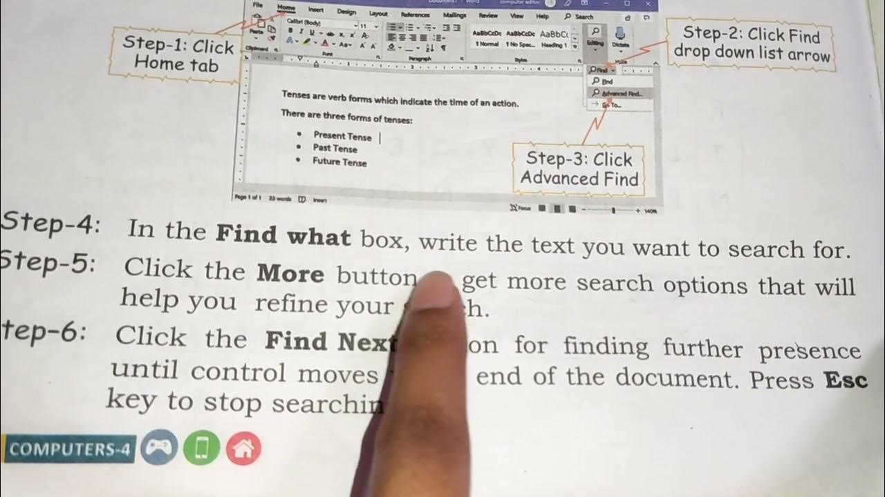 Class-4 | Computer Lesson-3 More on MS Word 2016 | Part-6 | Back Exercise and Question / Answers ...