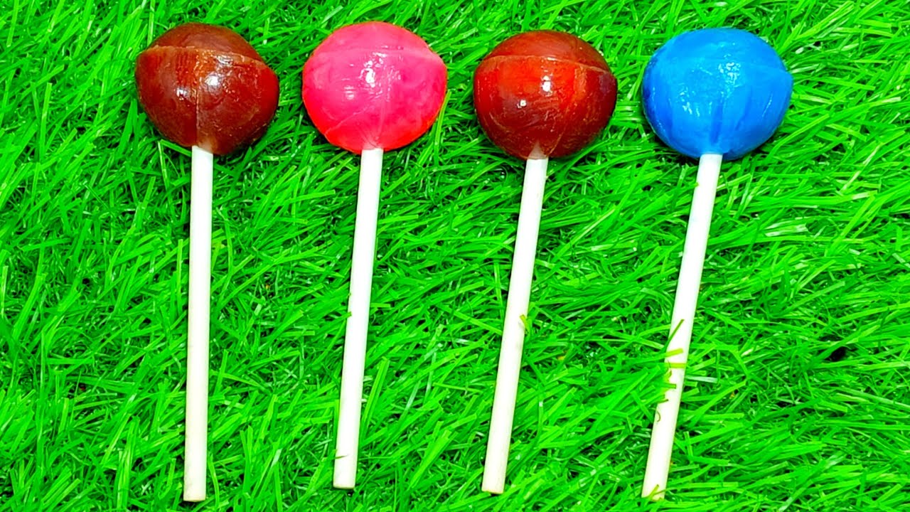 ASMR | Blue & Pink & Chocolate Candy Lollipop Unpacking asmr Videos ...