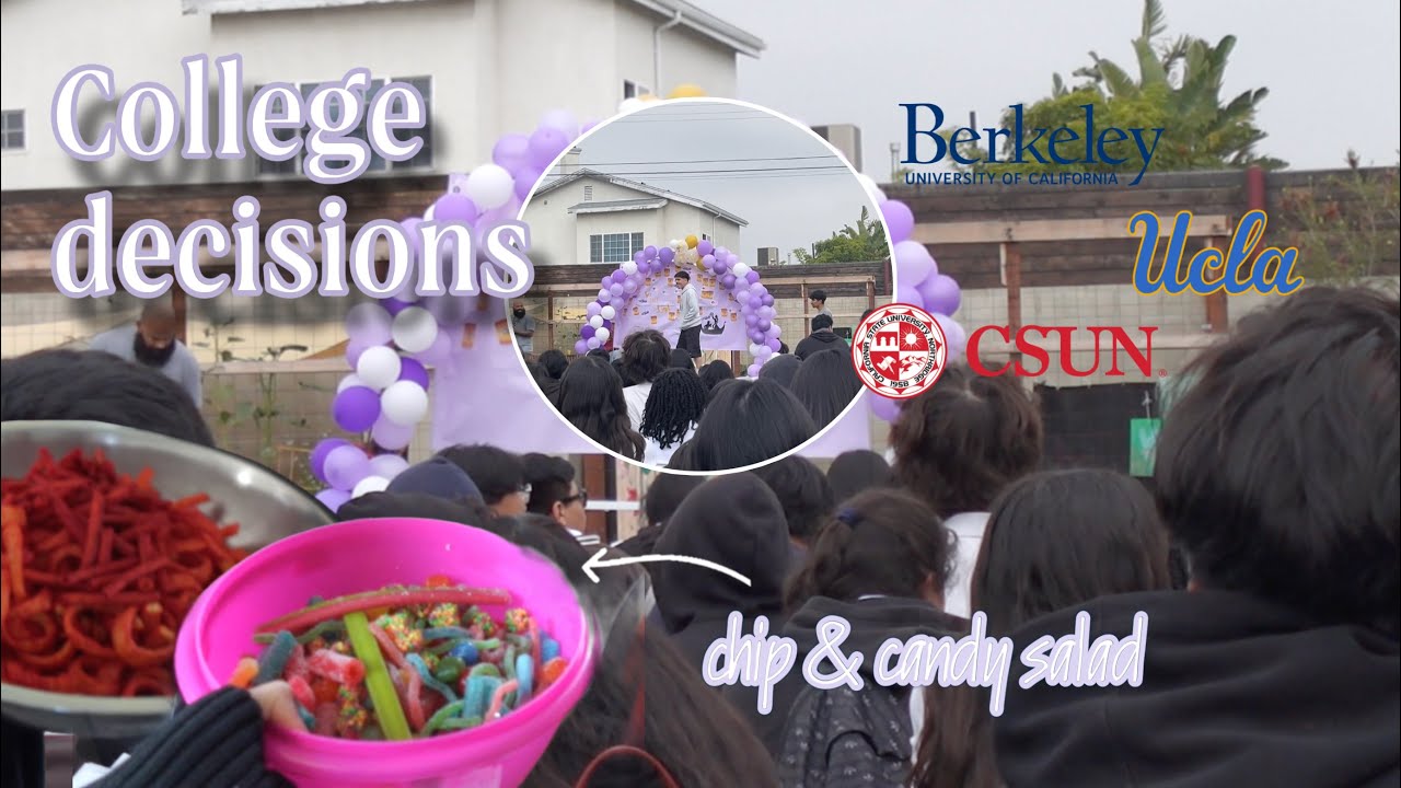 college decisions day :) + chip & candy salad - YouTube