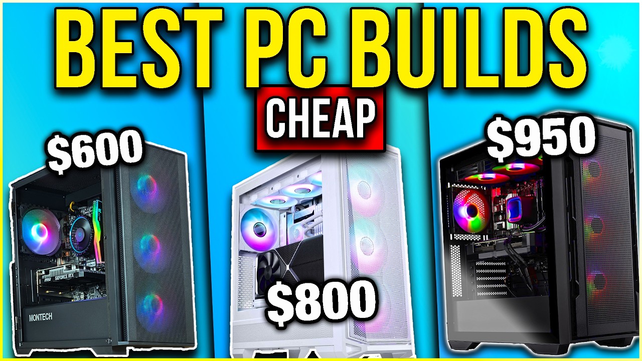 Best BUDGET Gaming PC Builds in 2025! 👀 (UNDER $1000) - YouTube