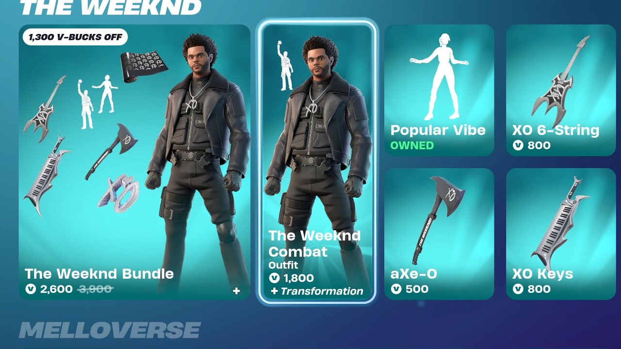 Item shop for July 15, the weeknd is back - YouTube