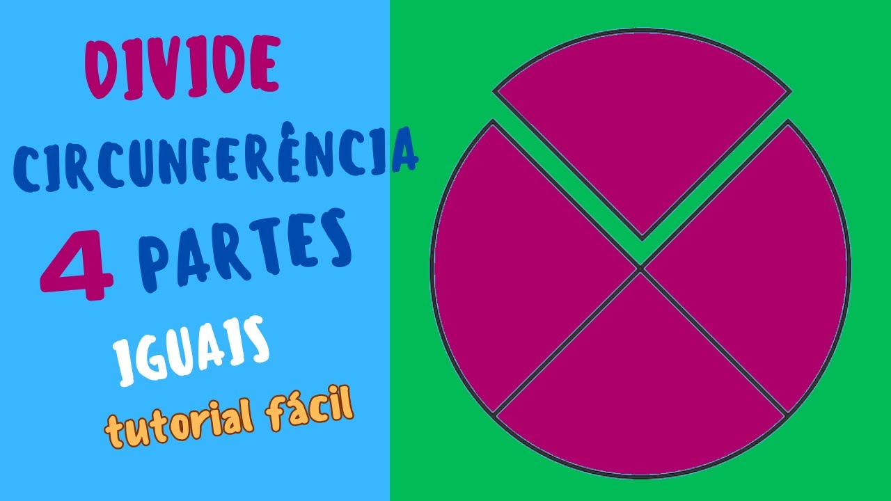 Como Dividir uma Circunferência em 4 Partes Iguais | Tutorial Fácil ...