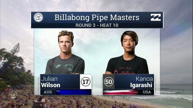 Julian Wilson vs. Kanoa Igarashi - Round Three, Heat 10 - 2016 ...