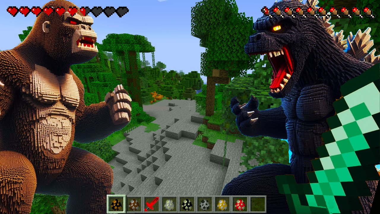 Godzilla VS Kong - MEGA MOD in Minecraft Java 🔥 - YouTube