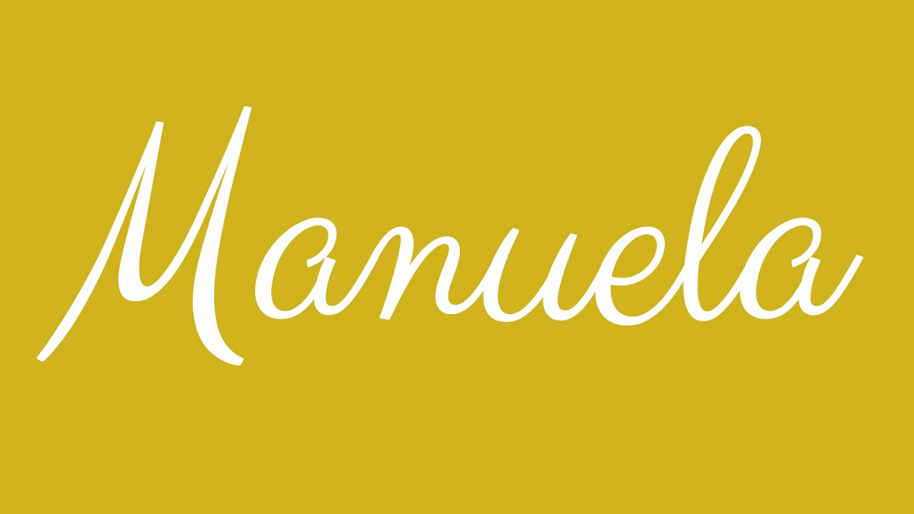Learn how to Sign the Name Manuela Stylishly in Cursive Writing - YouTube