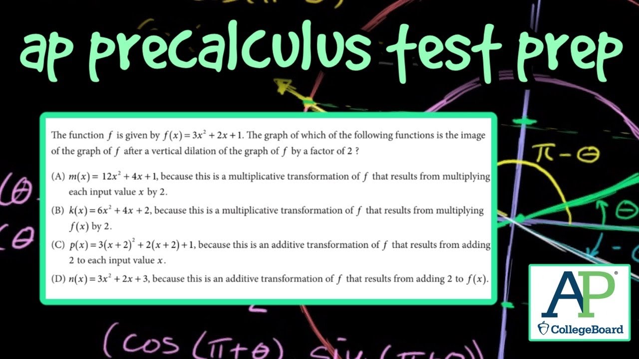 AP Precalculus Test Prep - Vertical Dilation on a Function (Multiple ...