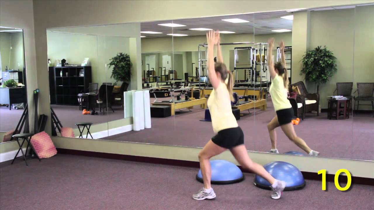 Women; Plyometrics -- Jump lunges, Arms Up - YouTube