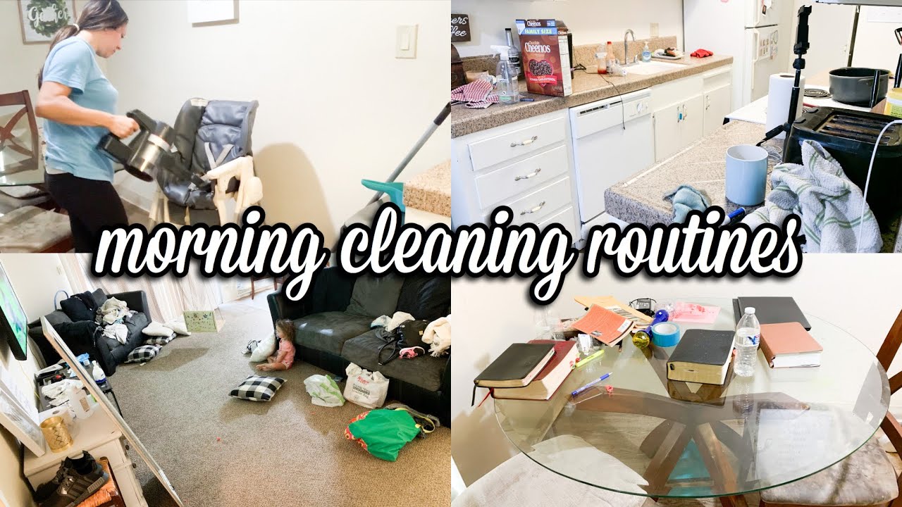 Main Living Area Clean With Me | Morning Cleaning Routine | Messy House ...