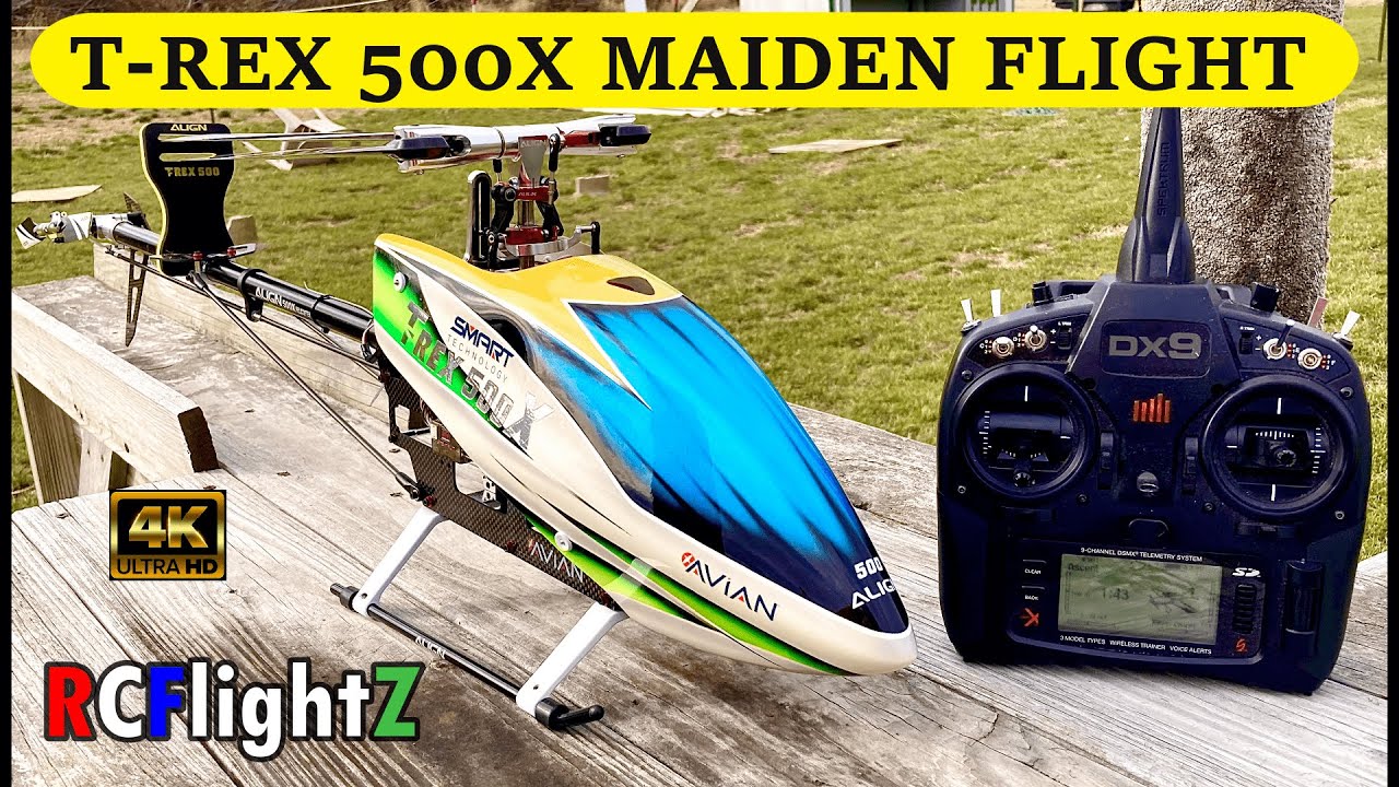 TRex 500xt Maiden - YouTube