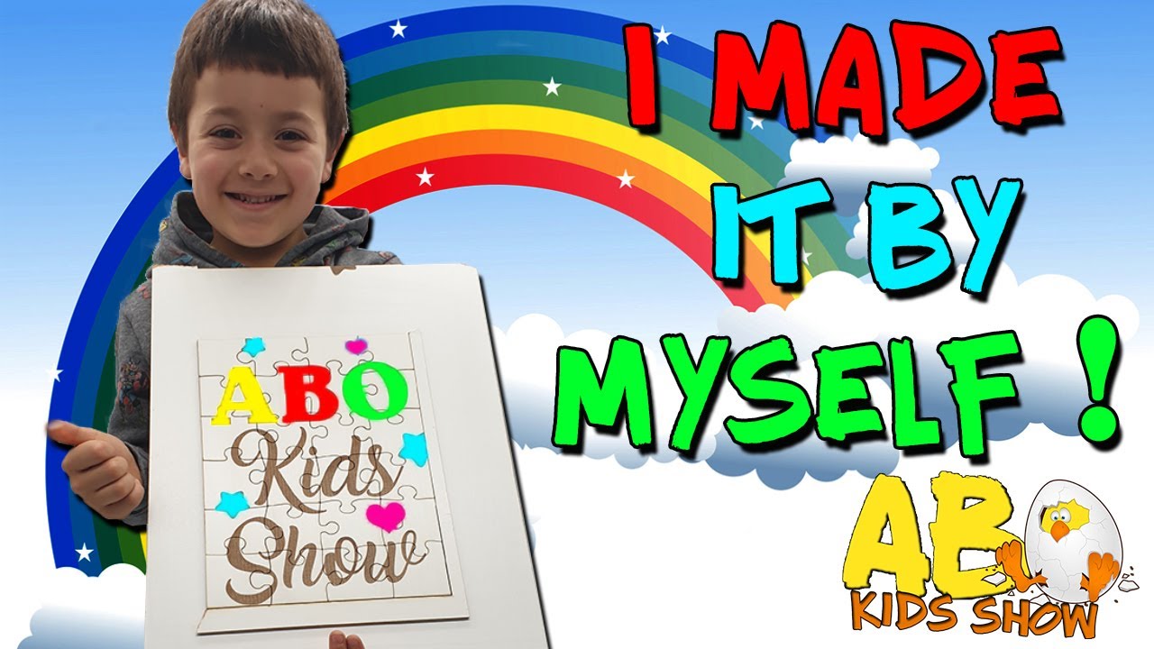 Kid making and playing with puzzle ABO KIDS - YouTube