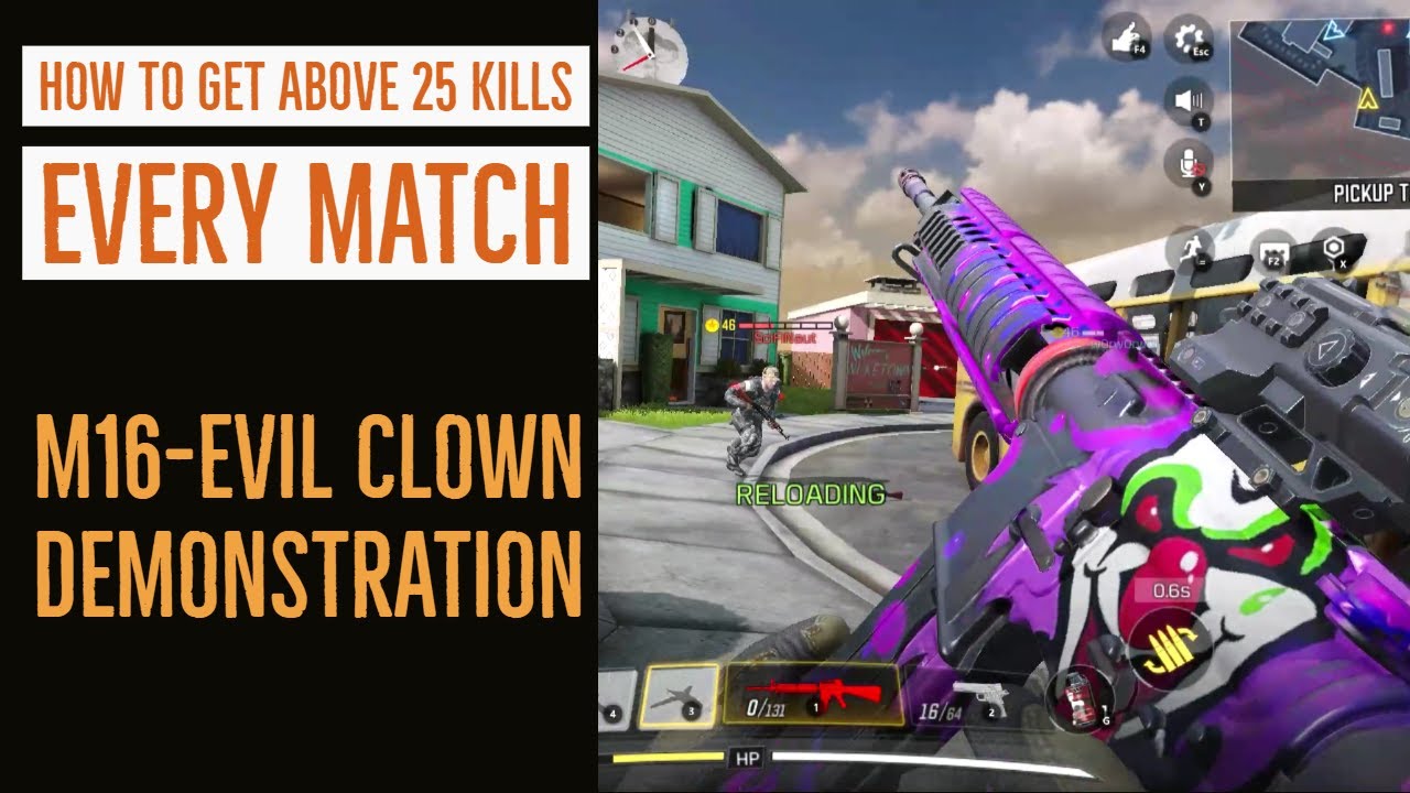 CALL OF DUTY MOBILE | HIGH KILLS STRATEGY | M16-EVIL CLOWN GAMEPLAY ...